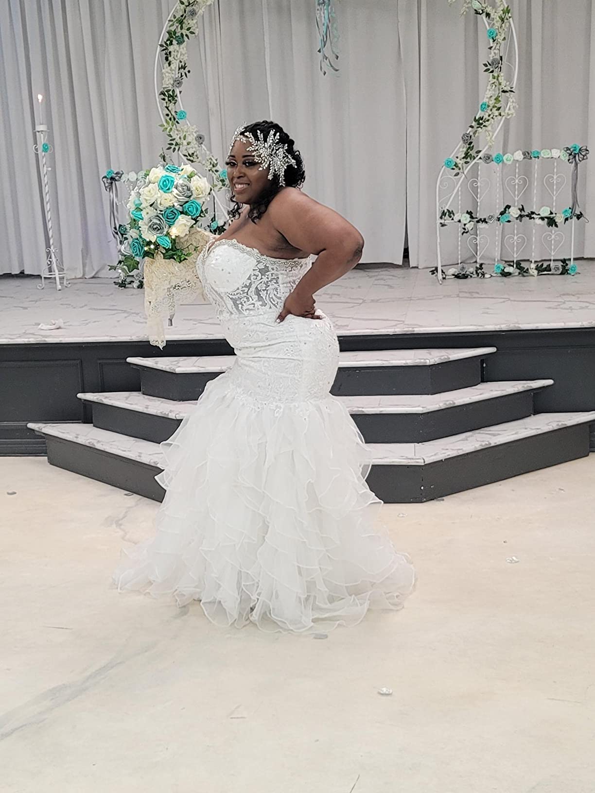 $19/mo - Finance Lace Beach Wedding Dresses for Bride 2023 Beaded Boho ...