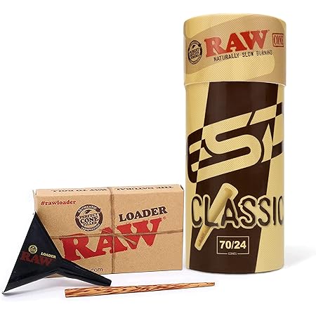 Amazon.com: RAW Cones Classic Single Size 70/24 | 100 Cone Pack ...