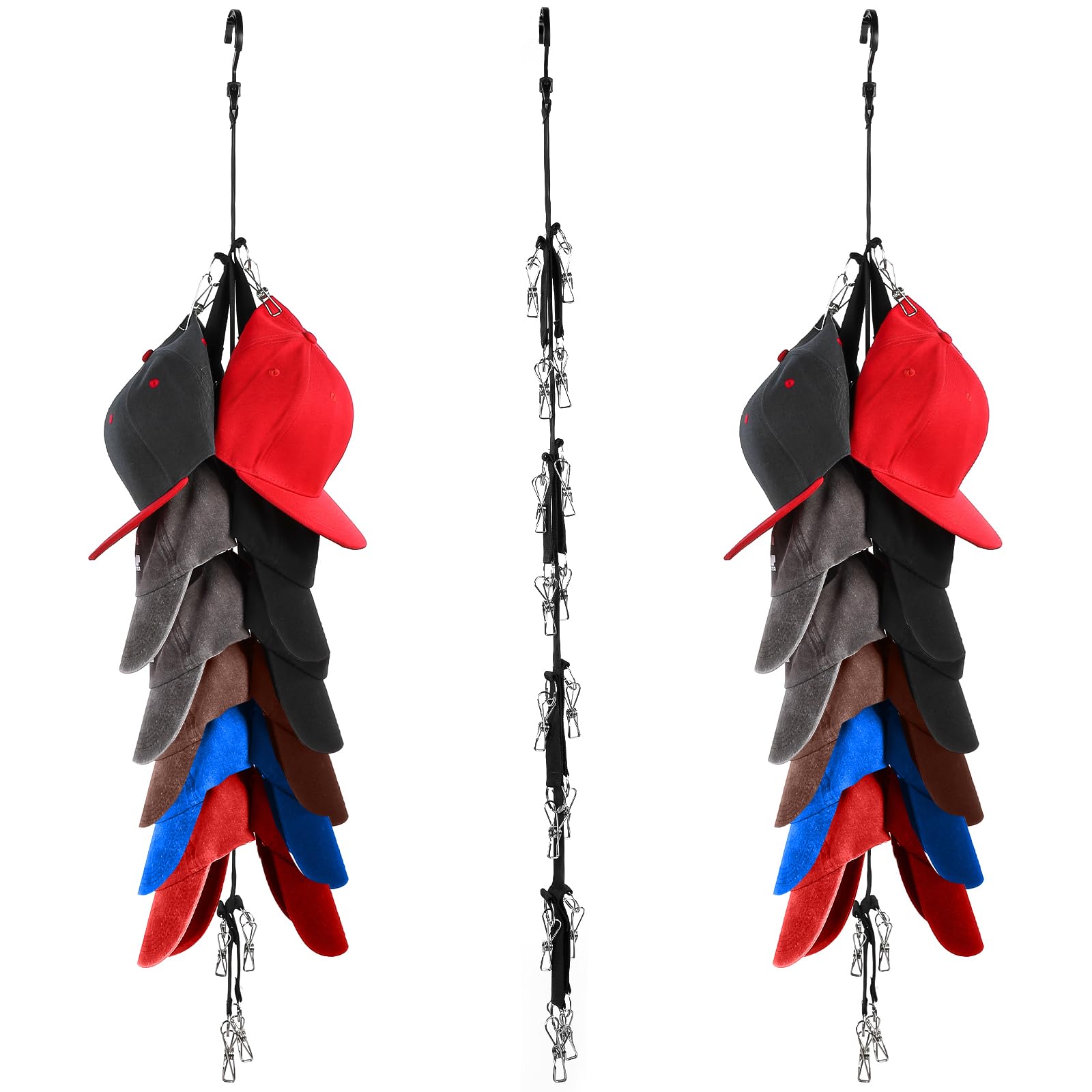 Amazon.com: JOUTYFOR Hat Organizer for Baseball Caps - Holder Closet ...