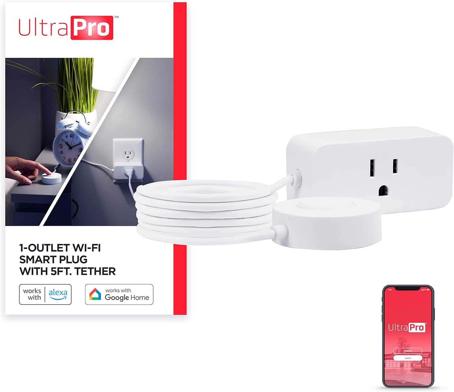 UltraPro Smart Plug WiFi Outlet with Tether, Smart Outlet, Smart Home ...
