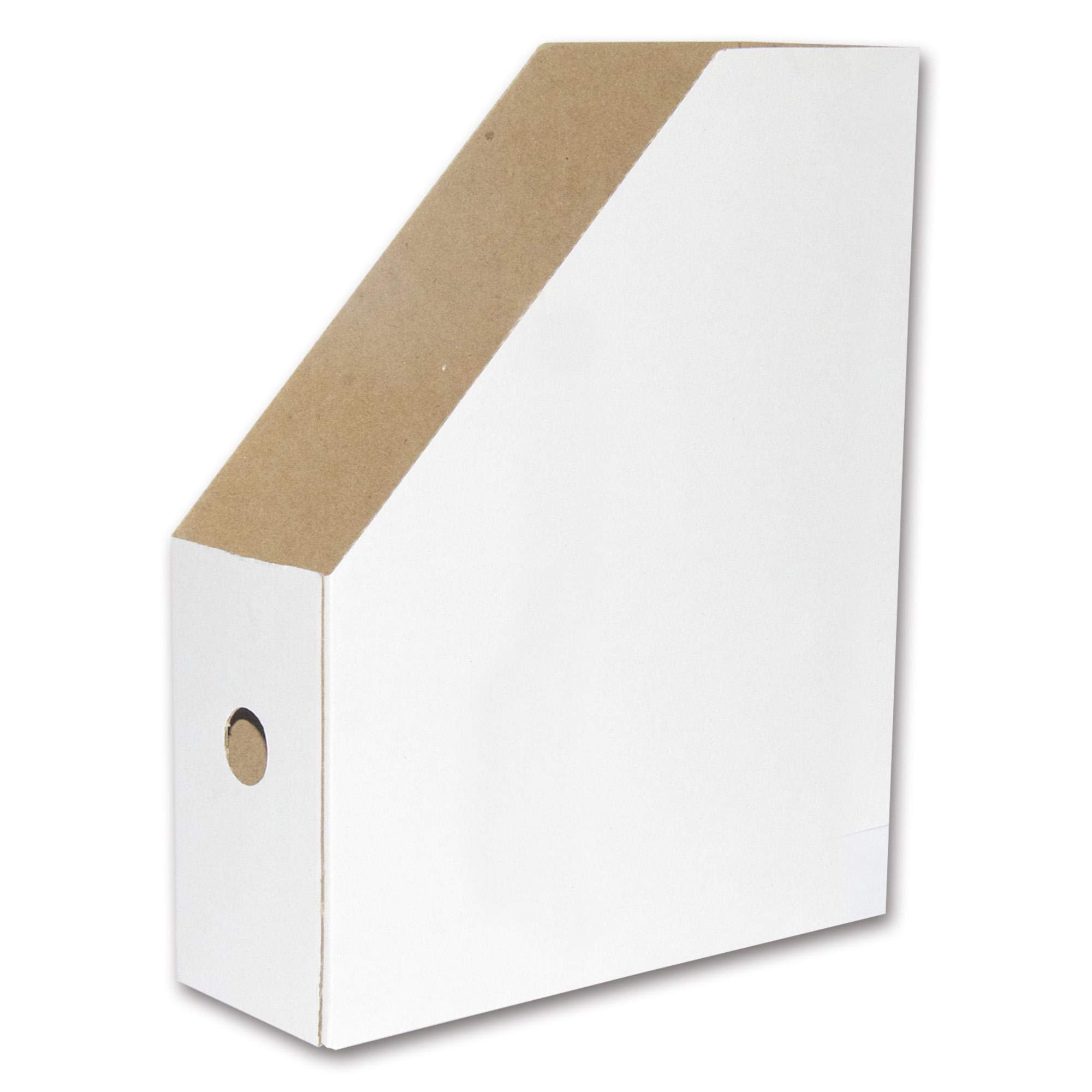 Buy FIS Magazine Holder Cardboard - 90 mm Spine, White Color, A4 Size ...