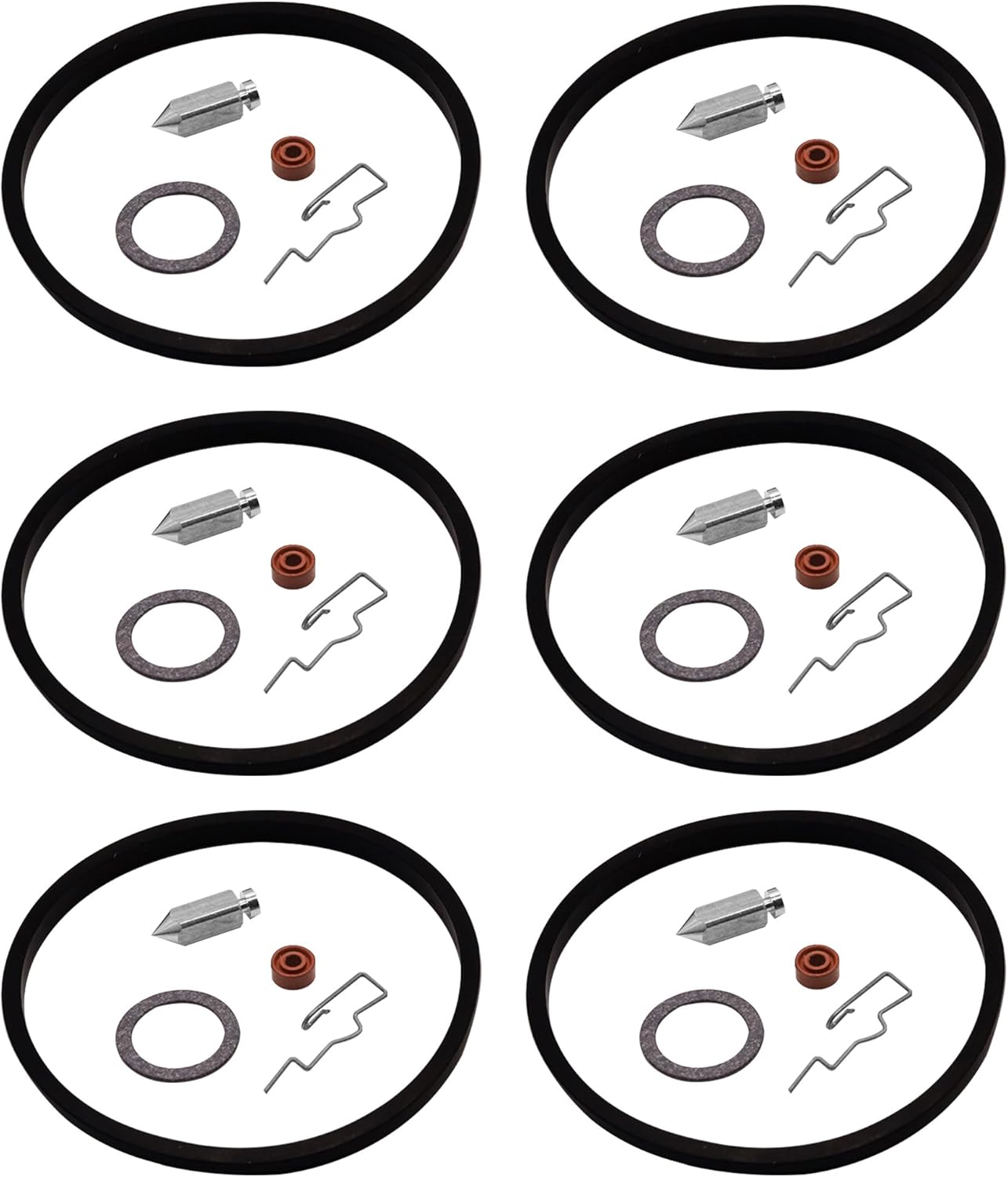 Amazon.com : JA&MIU 631021B 6PCS Carburetor Carb Needle Seat Bowl ...