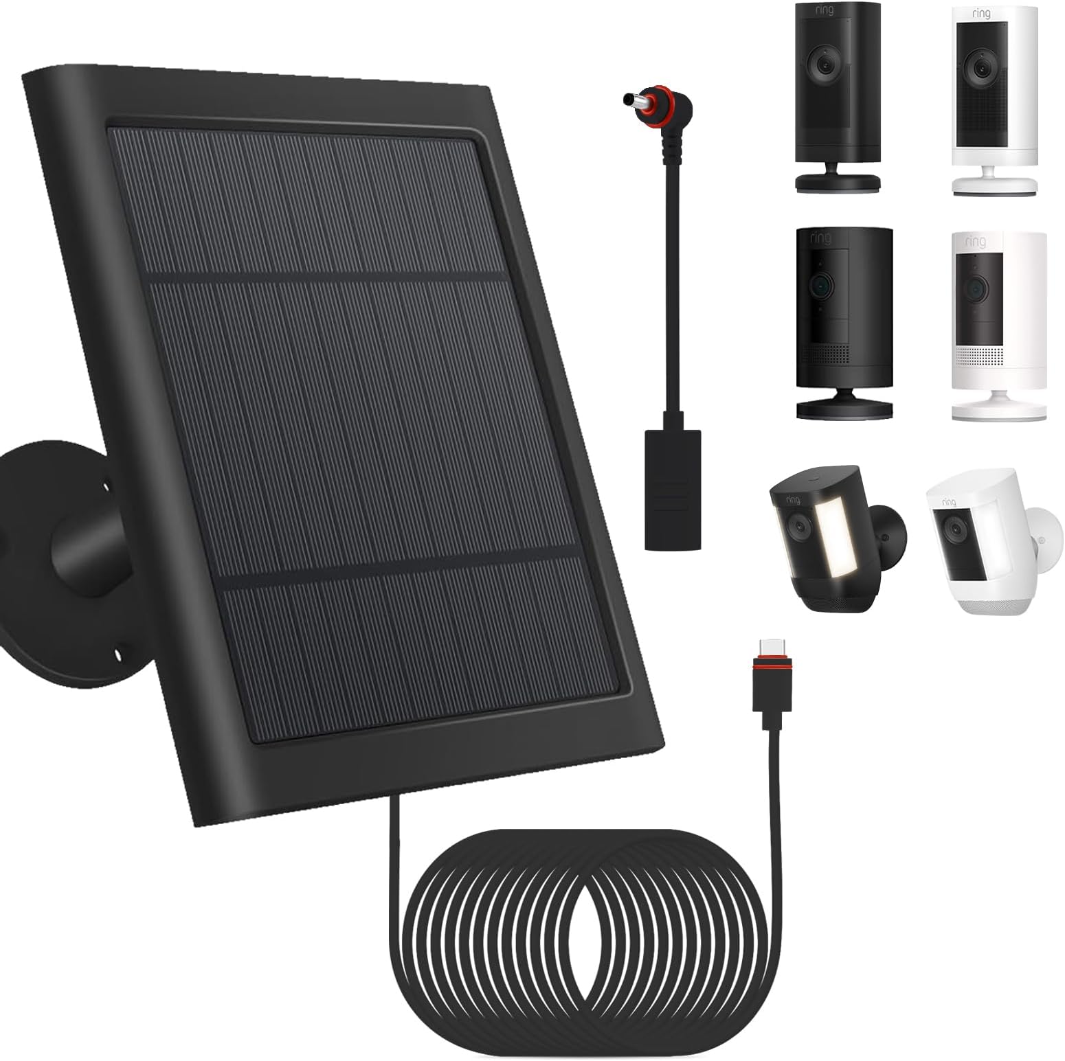 Amazon.com : 6W Solar Panel Compatible with Ring Spotlight Cam Plus/Pro ...
