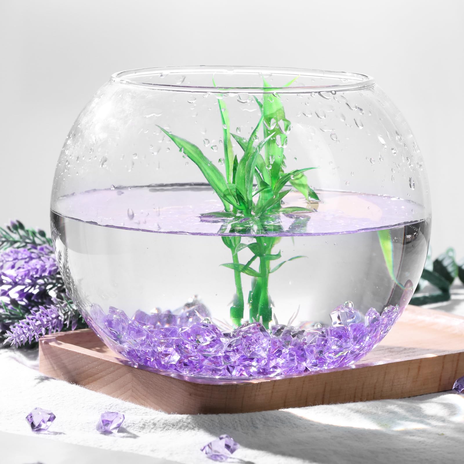 Snapklik.com : 550PCS Purple Vase Fillers, Acrylic Fake Crushed Ice ...