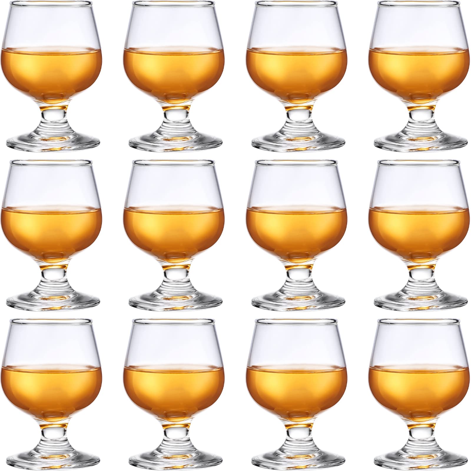 Amazon.com | Qunclay 12 Pieces 3.5 oz Shot Glass Cute Brandy Snifter ...
