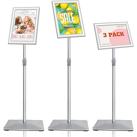 Amazon.com : VAIIGO 8.5"x11" Pedestal Poster Sign Holder Stand with ...