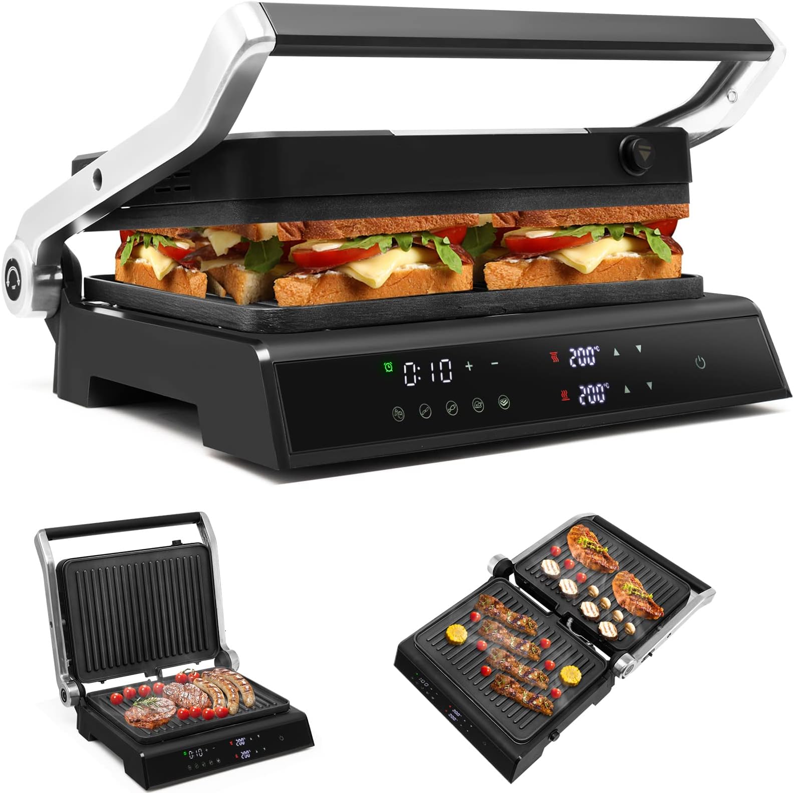 Amazon.com: Giantex 3-in-1 Panini Press Sandwich Maker, Electric Indoor ...