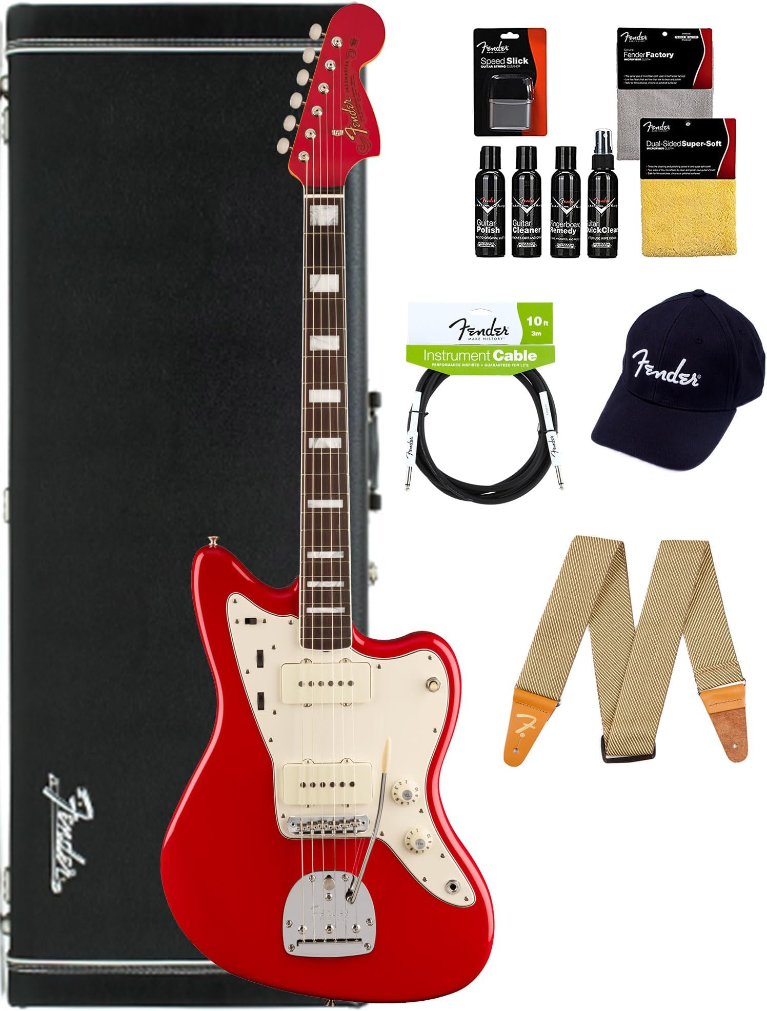 Amazon.com: Fender Gold Foil Jazzmaster Electric Guitar - Shoreline ...