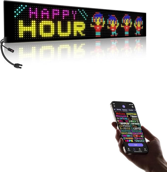 Amazon.com : Large Programmable LED Sign, P10 Resolution Indoor Windows ...