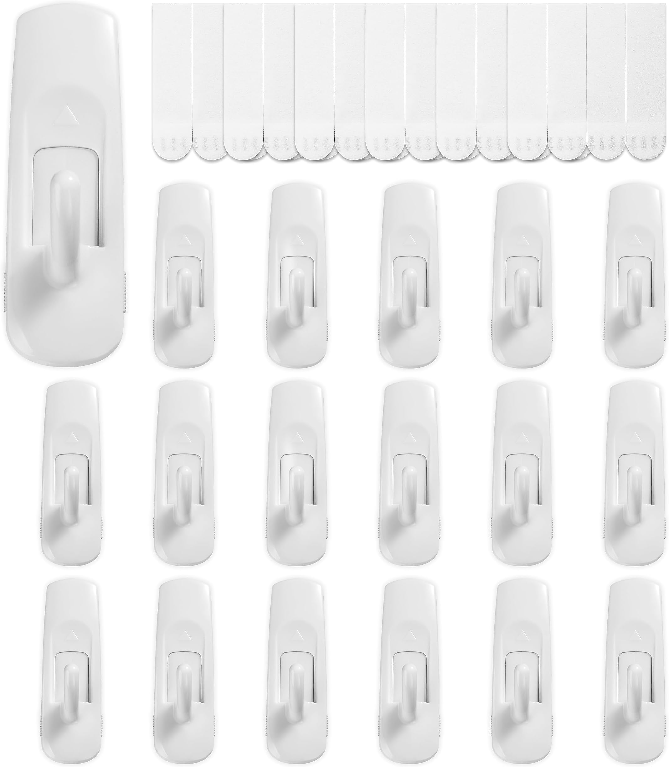 JELLYSUB 18 Hooks+24 Strips, Medium Utility Hooks, Organize Damage-Free ...