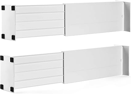Dial Industries Adjustable Spring Loaded Drawer Dividers, Set of 2, 4.5 ...