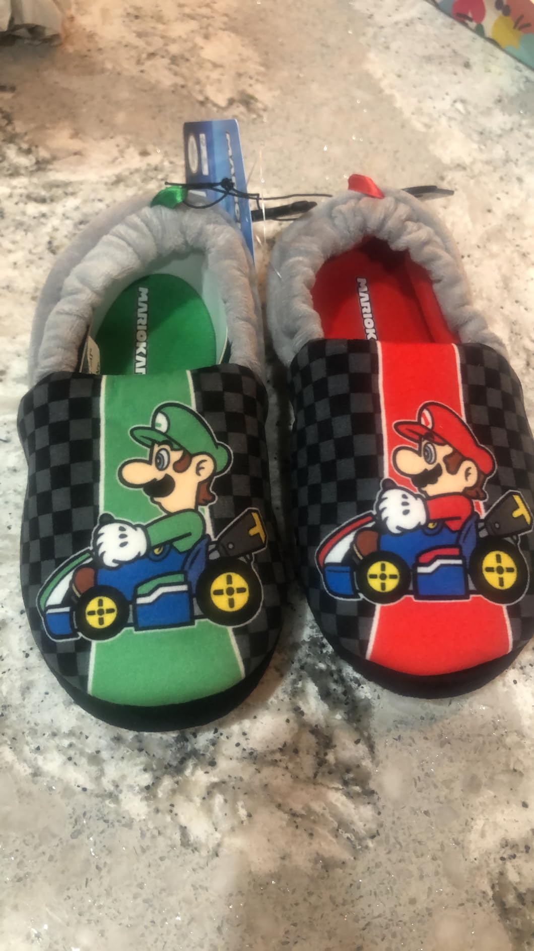 Amazon.com | Super Mario Slippers for Kids, Mario and Luigi Nintendo ...