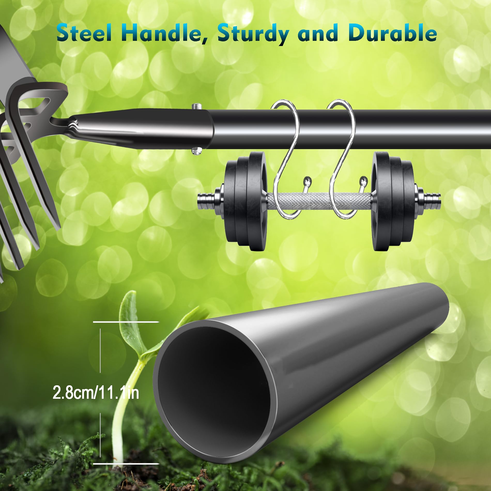 Snapklik.com : Hoe Garden Tools, 62Inch Gardening Tools For Weeding ...