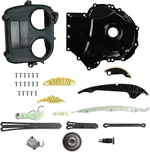 Amazon.com: Timing Chain Kit with Timing Chain Cover Tensioner Guide ...