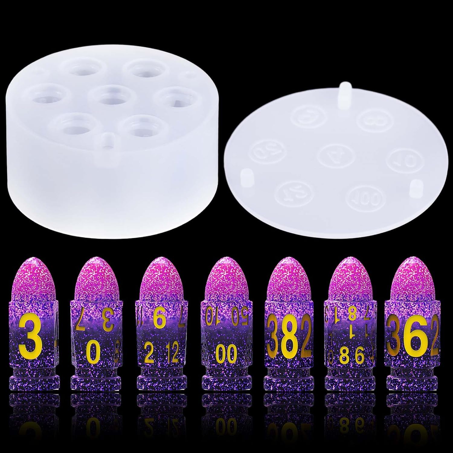 Amazon.com: Juome Dice Resin Molds Silicone, DND Dice Silicone Molds ...