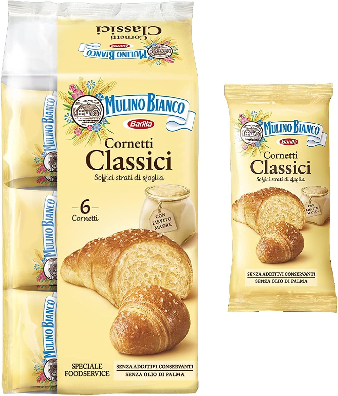 Mulino Bianco Cornetti Classici Vuoti Soffici Maxi Confezione 240gr ...