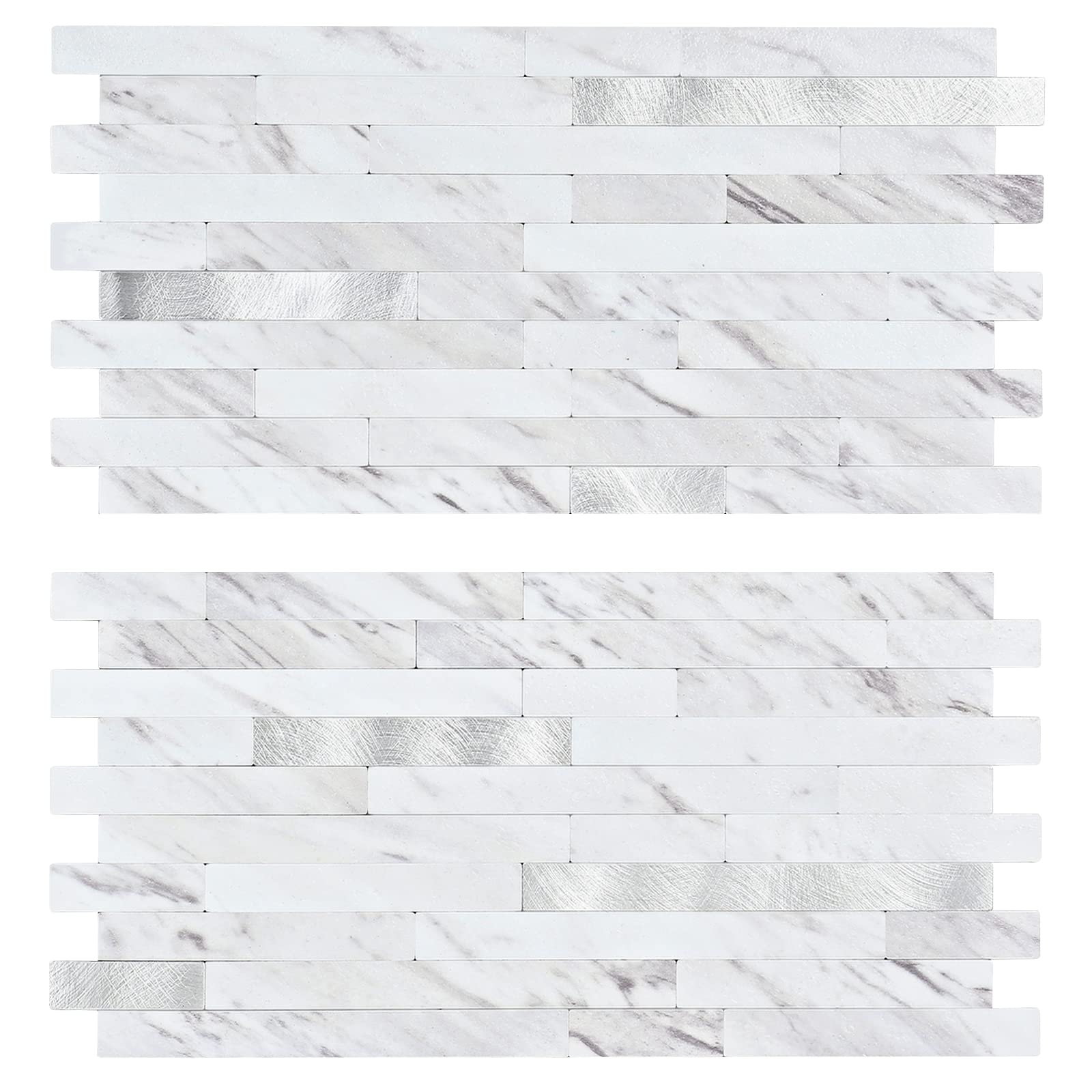Midcard 20 Sheets Peel and Stick Backsplash PVC Wall Tile,for Kitchen ...