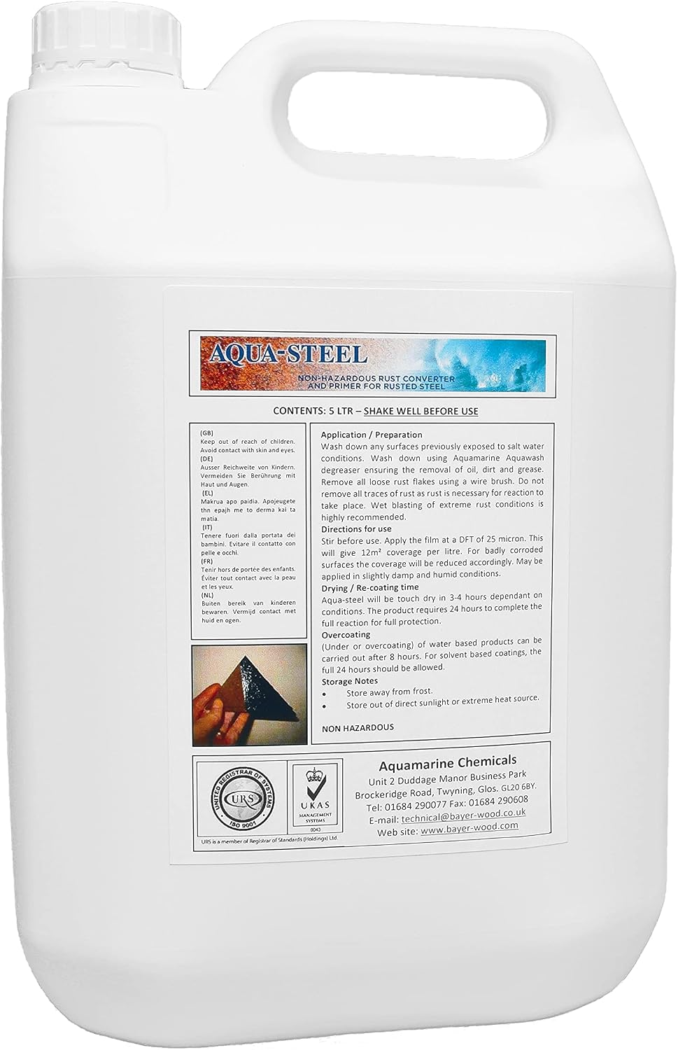 Aquasteel Rust Converter and Primer 5 Litre : Amazon.co.uk: Automotive