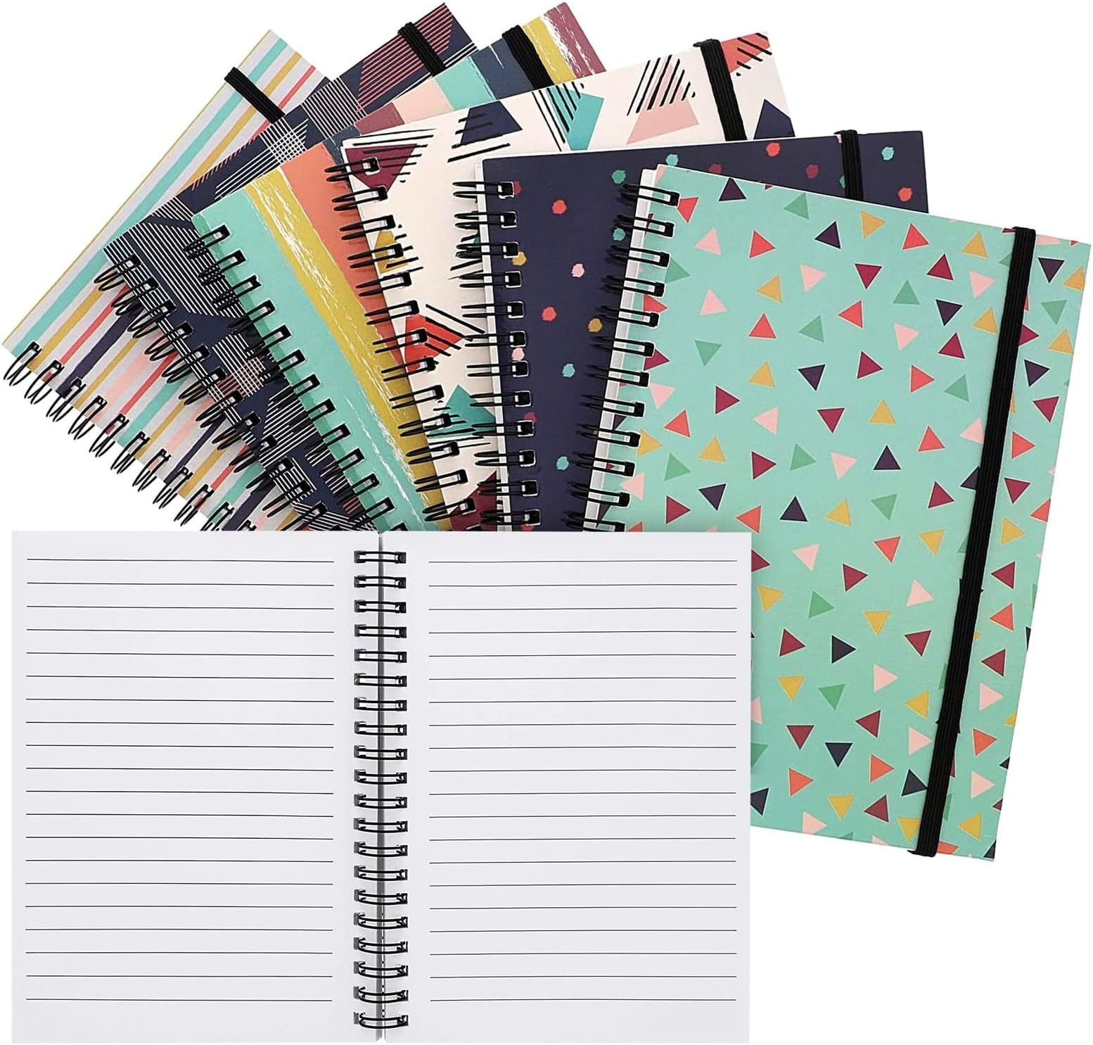 Amazon.com : Yeaqee 56 Pack A5 Spiral Notebooks Bulk 8.5 x 5.5 College ...