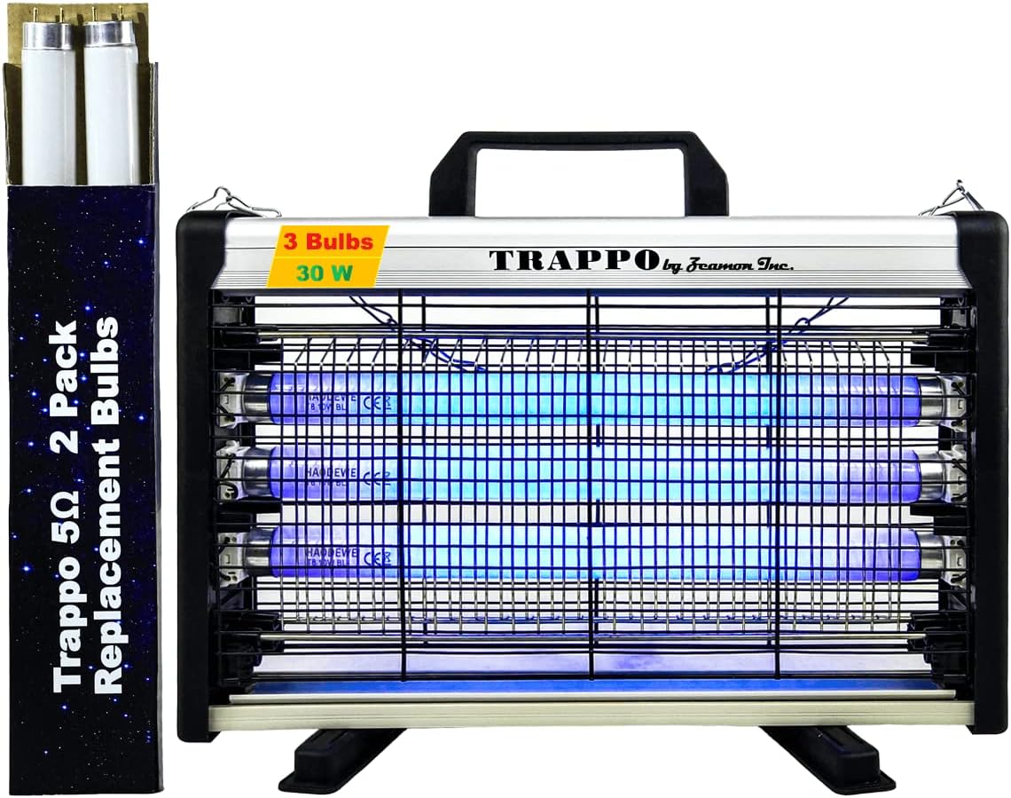 Amazon.com : TRAPPO 3-Bulb Bug Zapper, Fly Trap for Indoor, Mosquito ...