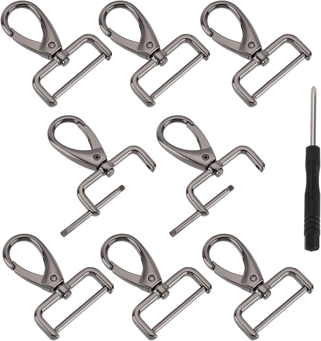 AMIJOUX 9 PCS 2 X 1.2IN Detachable Swivel Snap Hooks with Screw ...