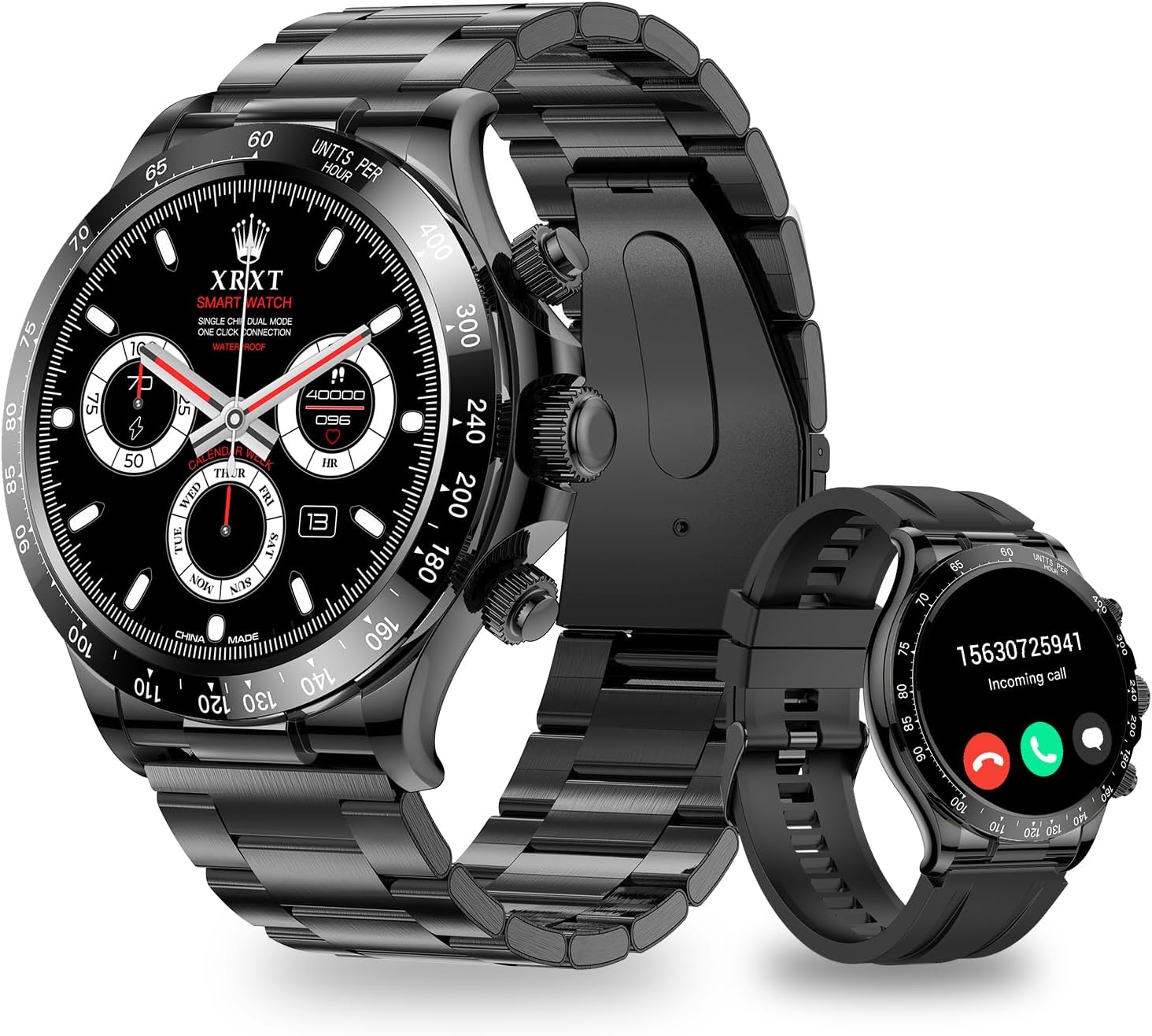 Military Smart Watch for Men 1.85" HD 730mAh Battery Smart Watches with ...