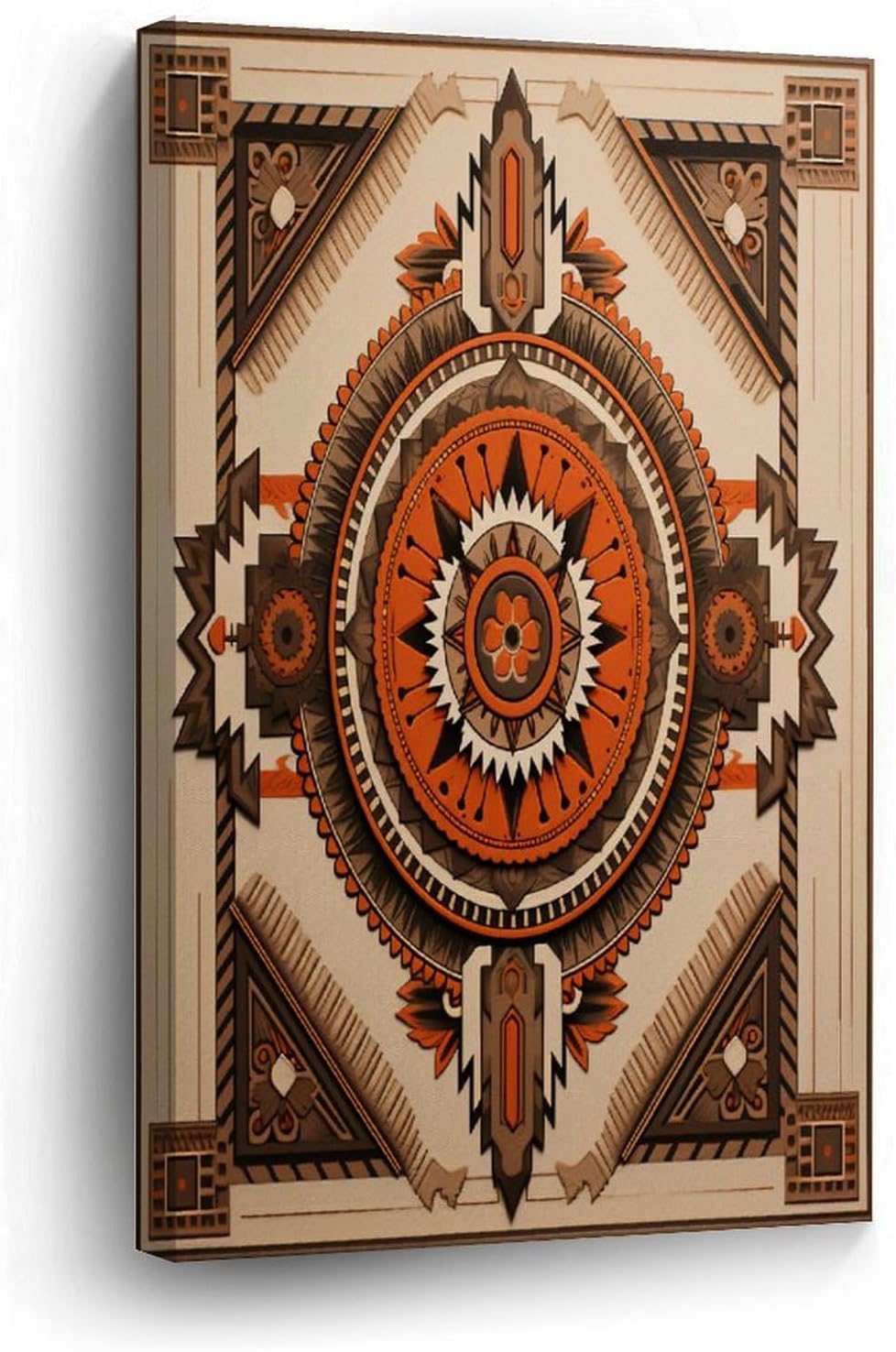 Amazon.com: An Orange And White Geometric to The Southwestern Canvas ...