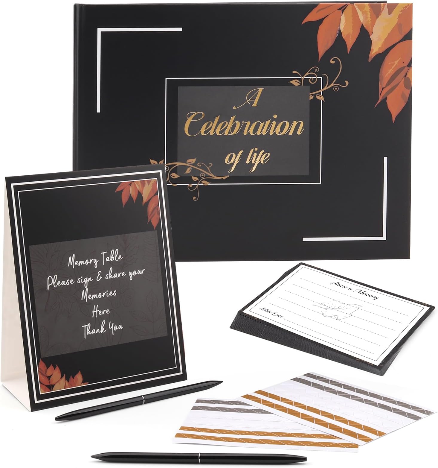 Amazon.com: Engrowtic 54 Pcs Funeral Guest Book for Memorial Service ...