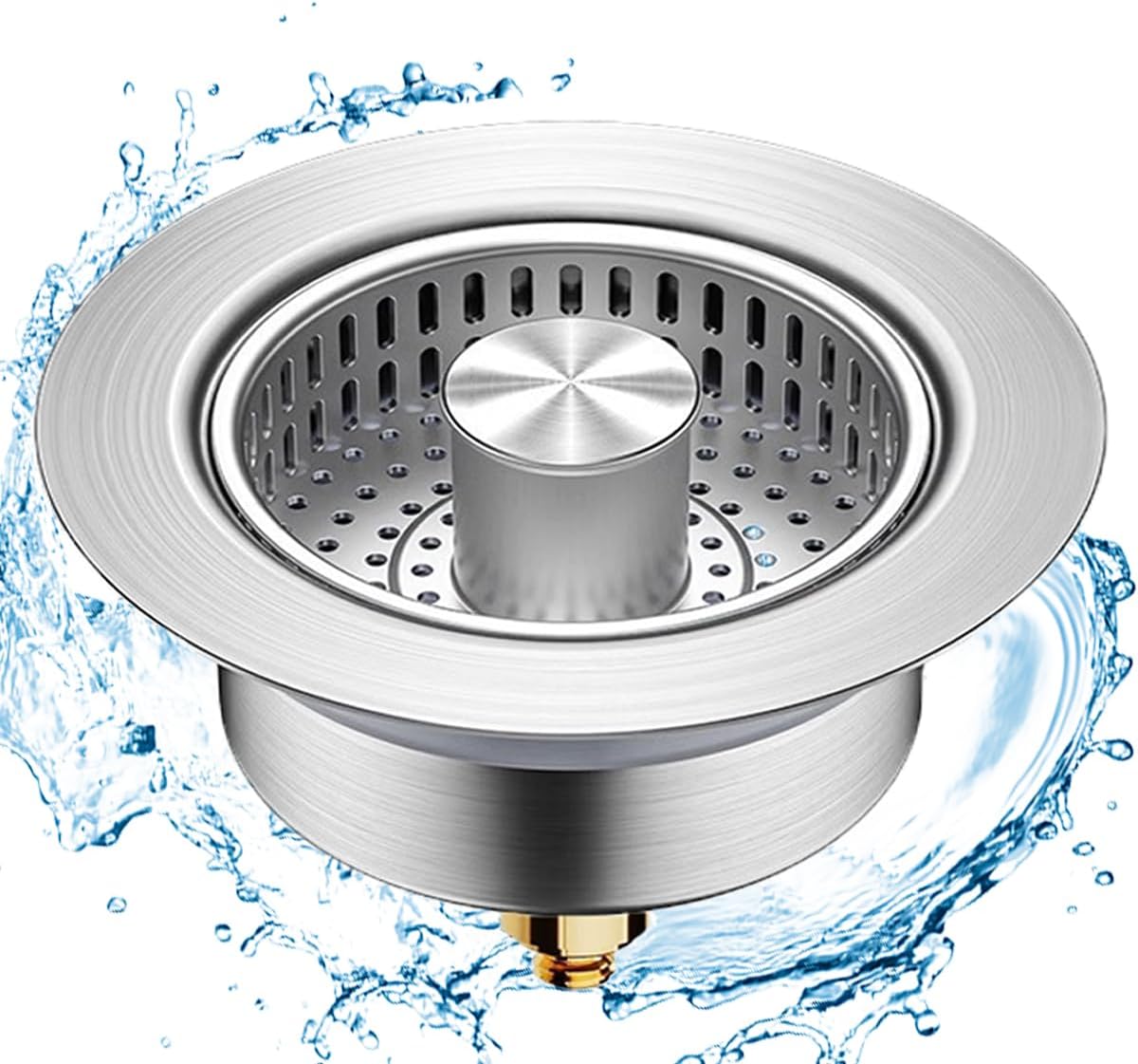 3 in 1 Kitchen Sink Drain Strainer,Universal Stainless Steel Kitchen ...