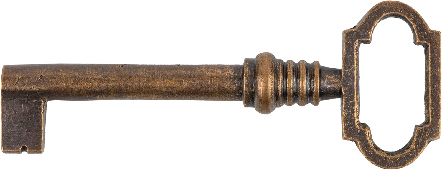 Antique Copper Skeleton Key for Cabinet, Grandfather Clock Doors ...