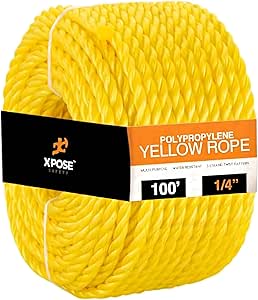 Yellow Twisted Polypropylene Rope - Floating Poly Pro Cord - Resistant ...