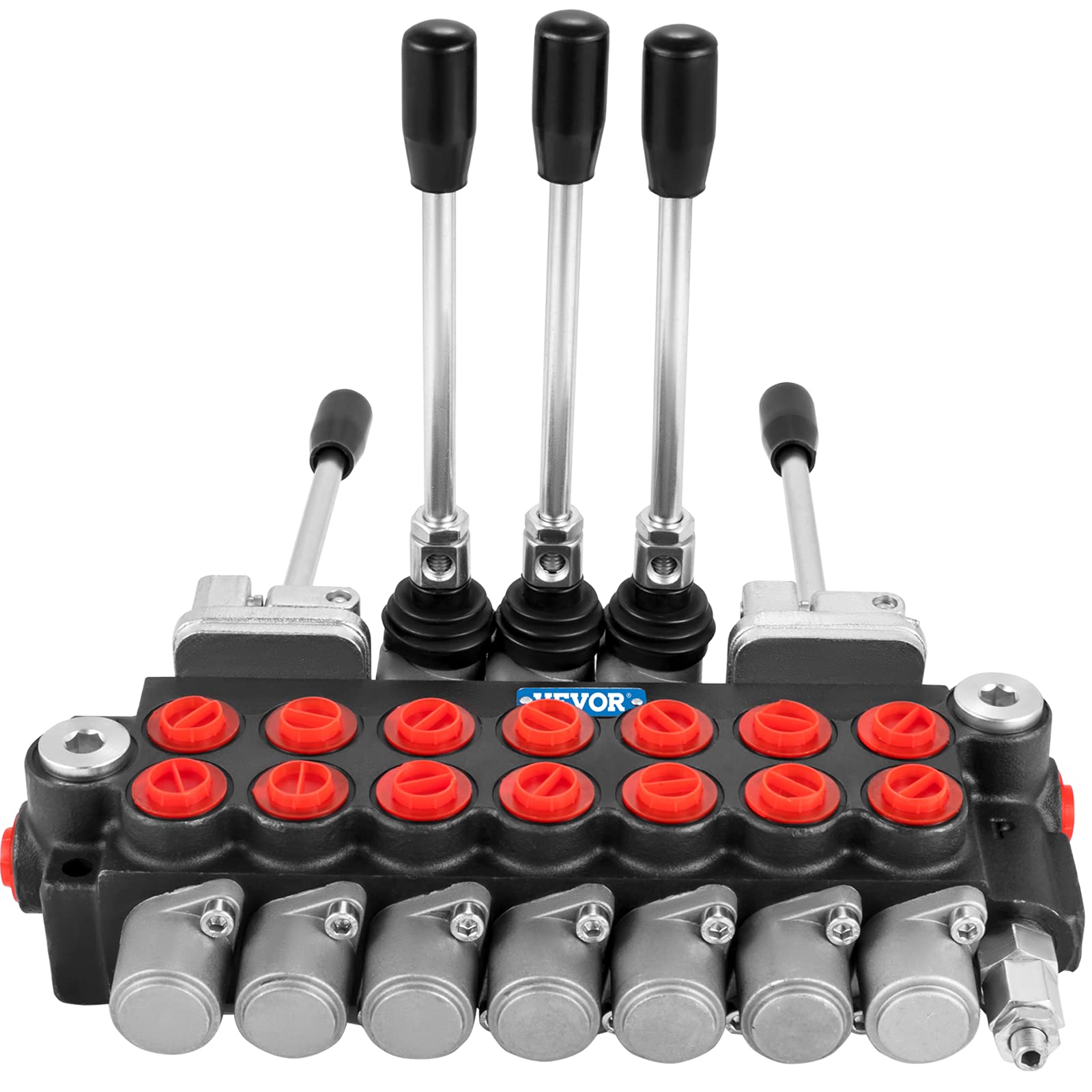 Buy VEVOR Hydraulic Directional Control Valve, 7 Spool Hydraulic Spool ...
