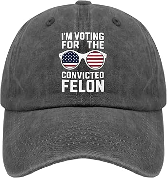 I'm Voting for The Convicted Felon Baseball Cap Kawaii Hat Pigment ...