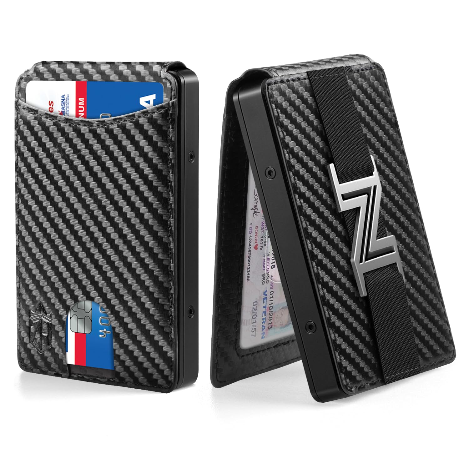 Zitahli Wallet for Men Card Holder - Slim Metal RFID Blocking Bifold ...