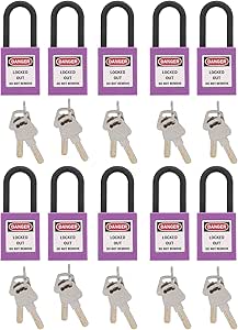 10 Set Lockout Tagout Locks Set, Loto Locks Comes with Keys, 1.5 inch ...