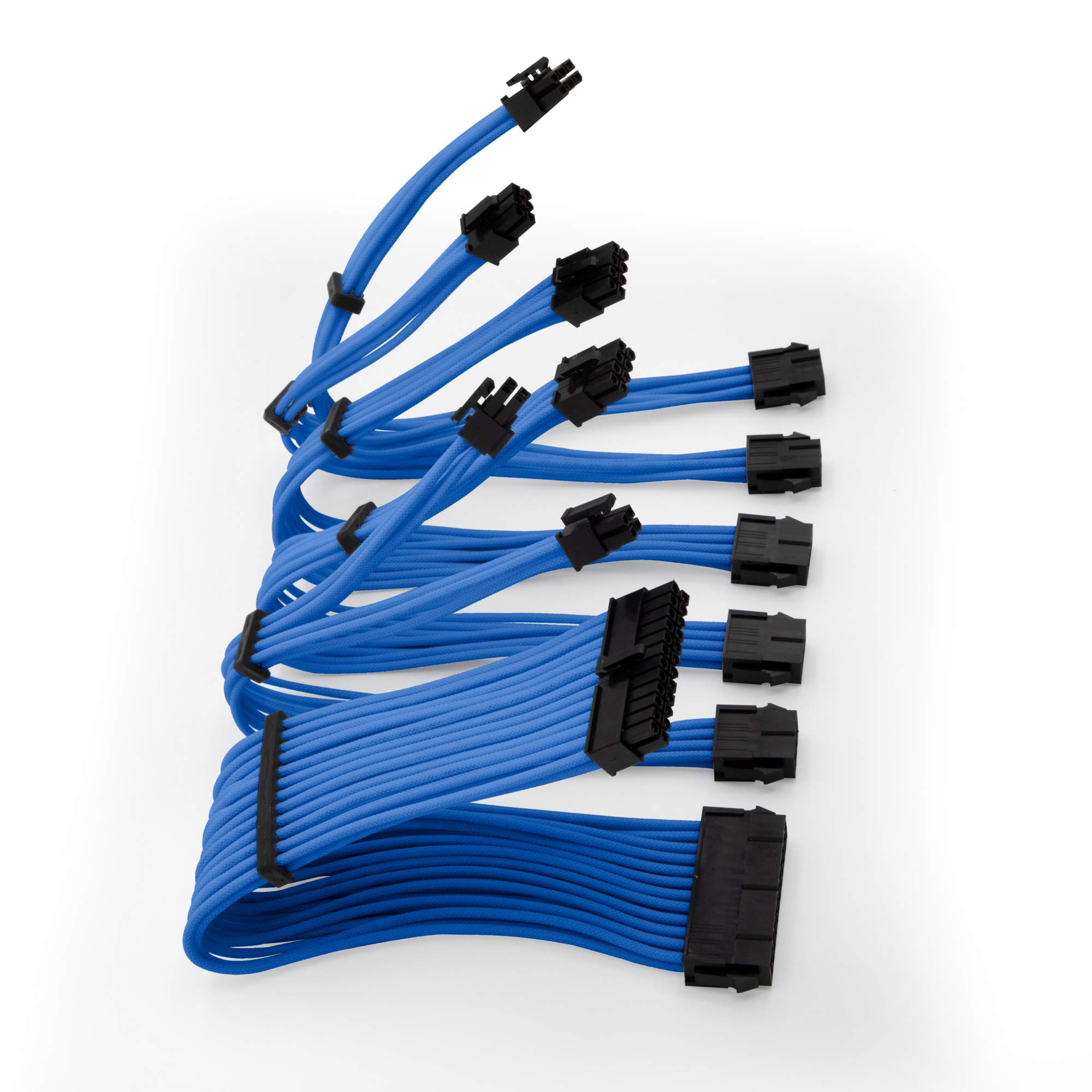 Snapklik.com : YEYIAN 1ft 18AWG Fiber Braided Sleeved Copper Cable ...