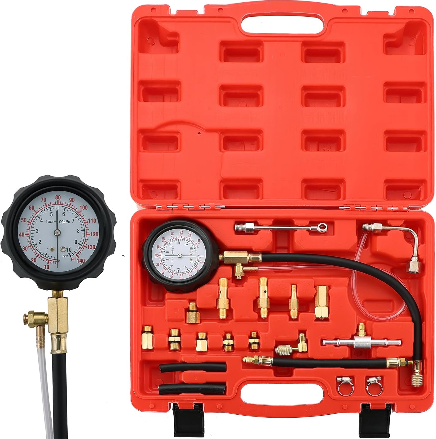 Amazon.com: Acymner Fuel Injector Pump Pressure Gauge Tester Kit ...