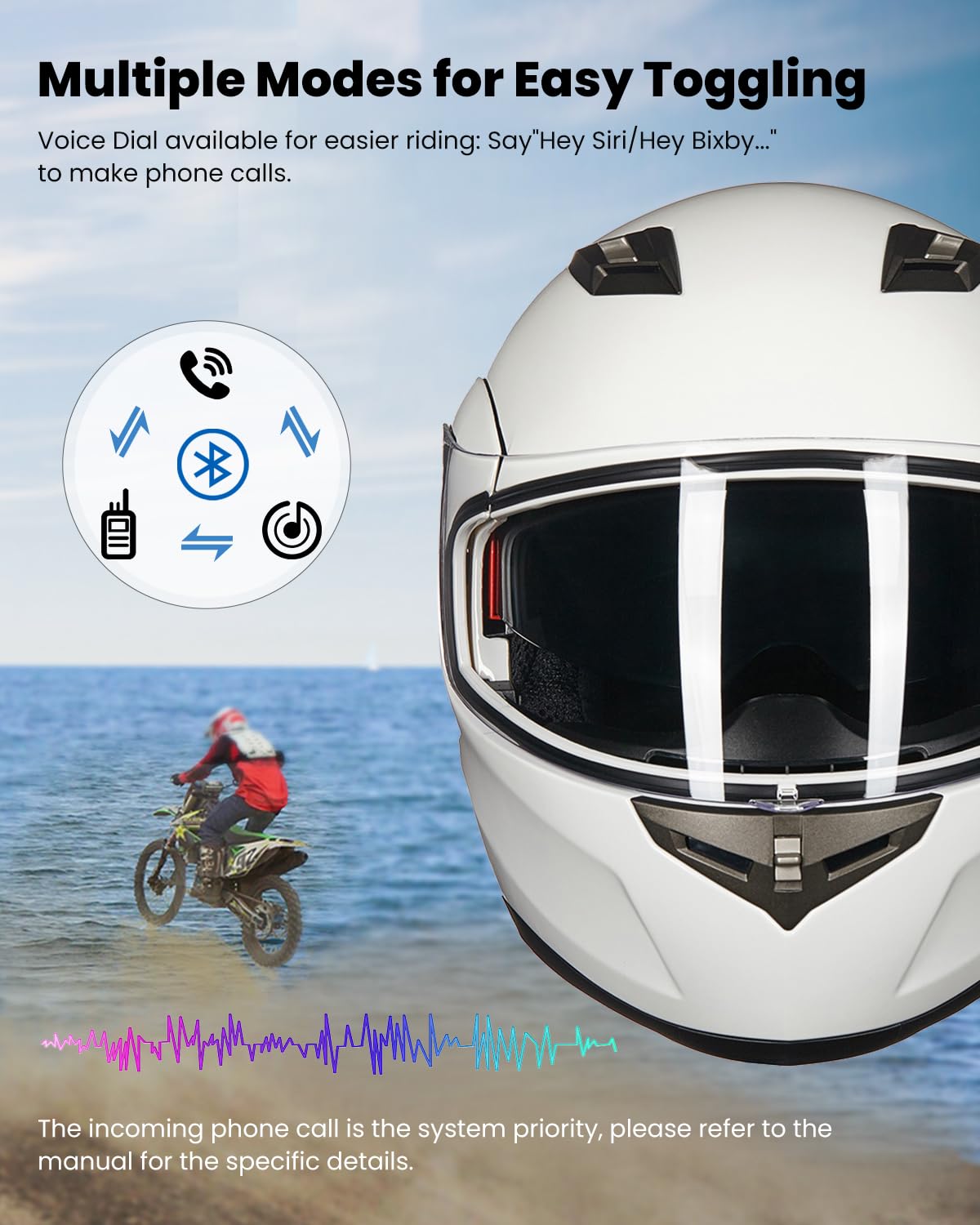Snapklik.com : ILM Bluetooth Integrated Modular Flip Up Full Face ...