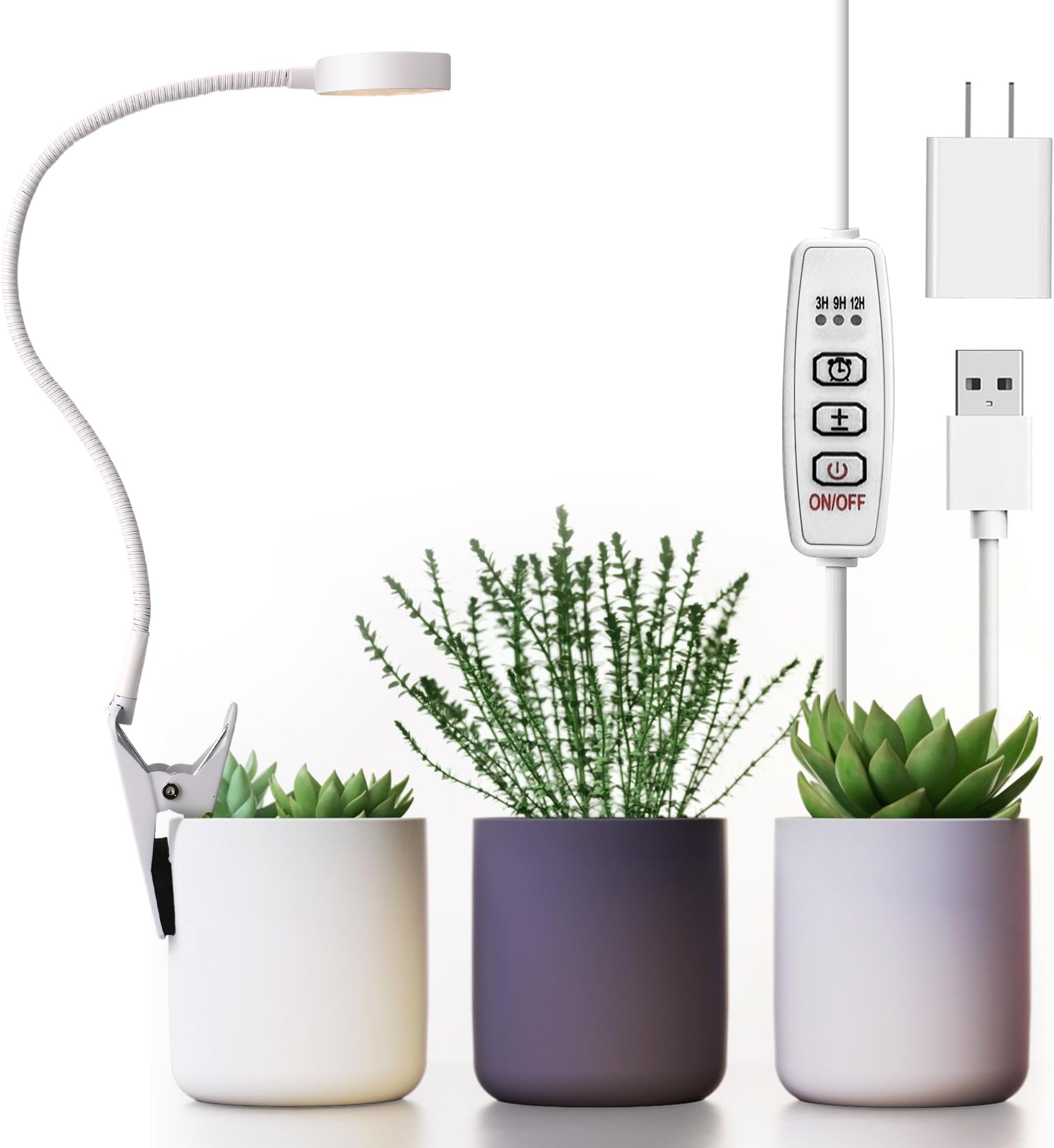 Amazon.com: Briignite Grow Lights for Indoor Plants Full Spectrum, Grow ...