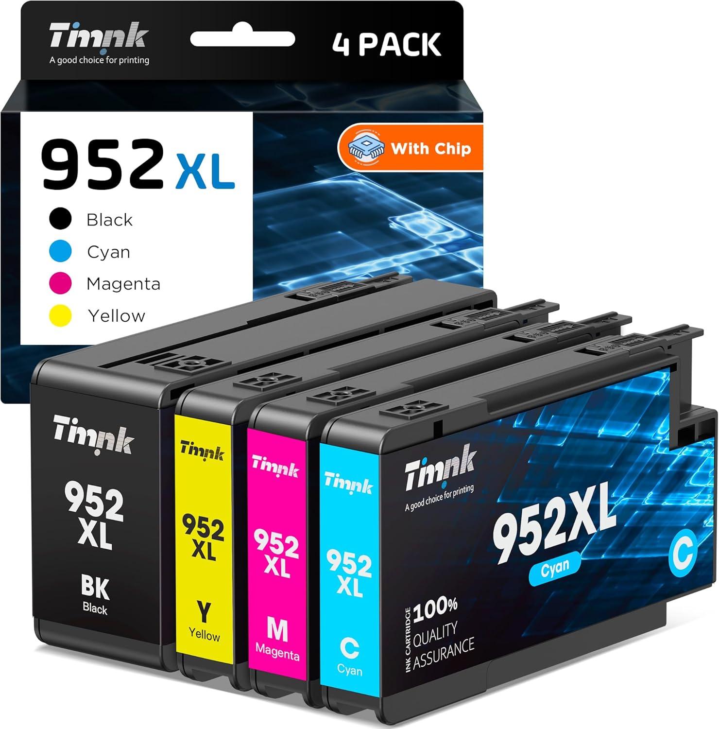 Timink 952XL Ink Cartridge Replacement for HP 952 XL | 4 Pack ...