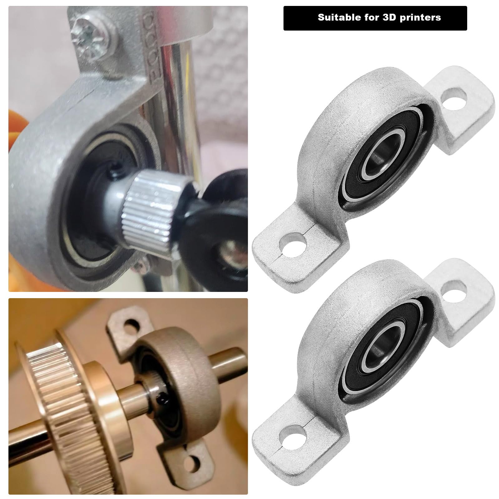 Pillow Block Bearing 8pcs KP08 S - 8mm Inner Diameter Zinc Alloy Flange ...