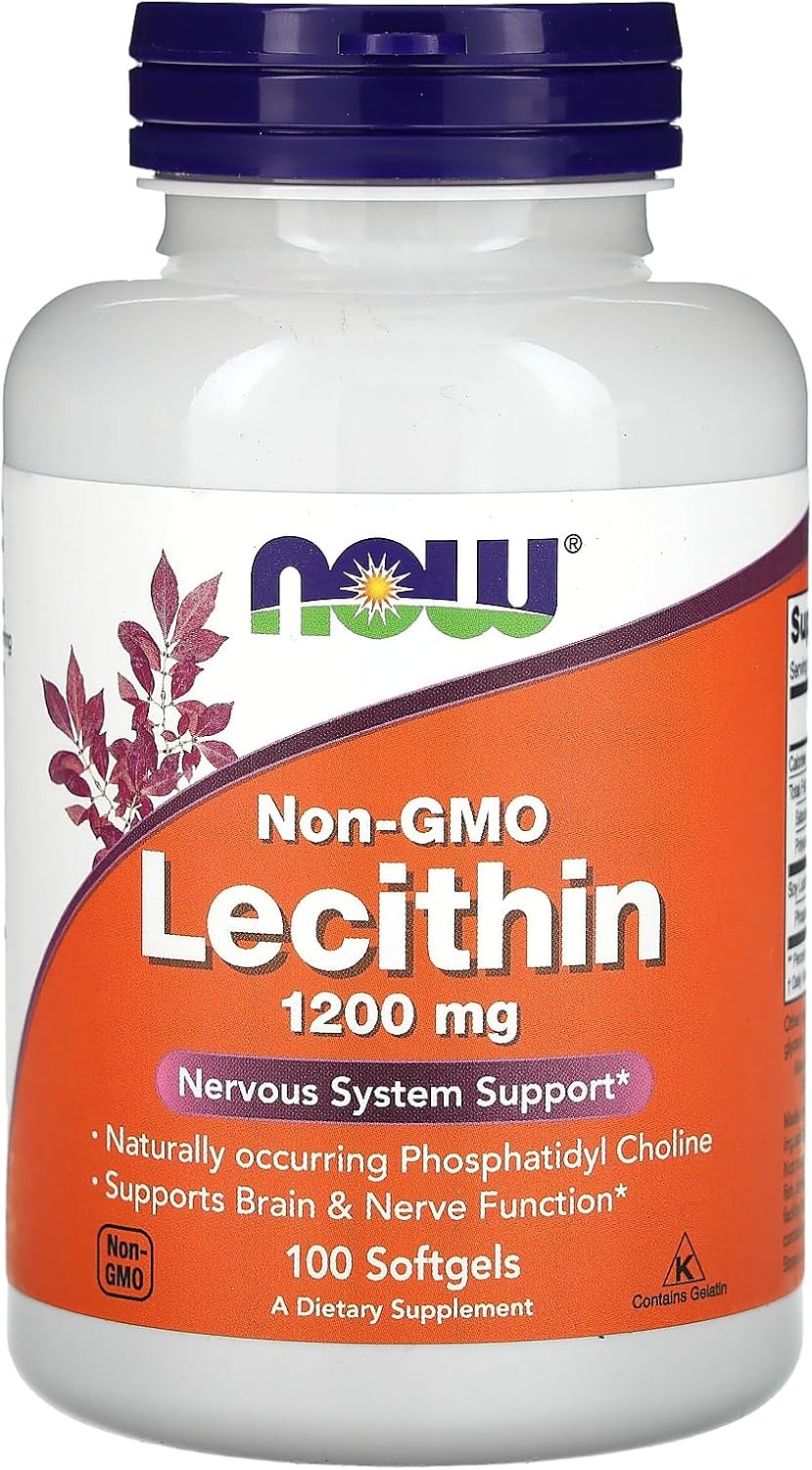 Amazon.com: Now Foods Lecithin 1200mg, Soft-gels, 100-Count : Health ...