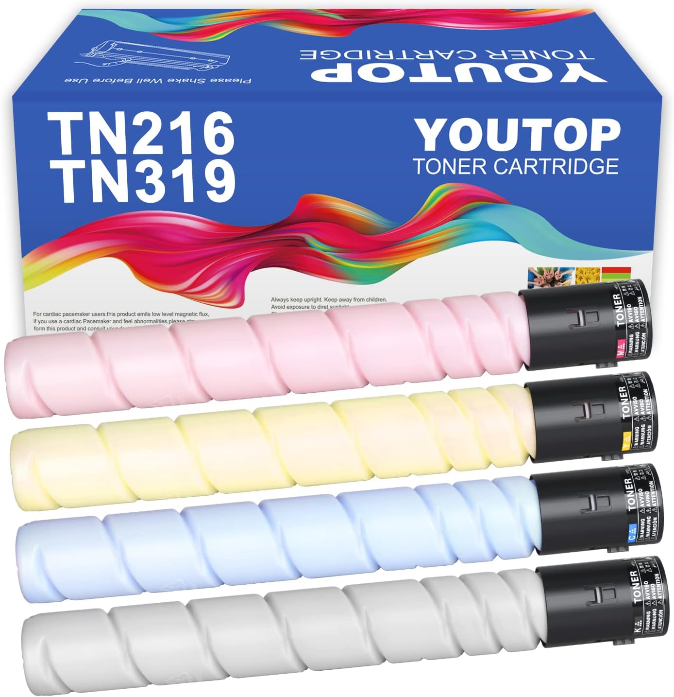 4PK TN-216 TN-319 TN216 TN319 Toner Cartridge Compatible for Konica ...