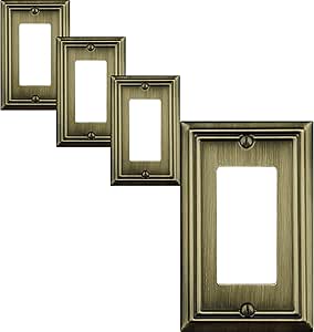 OKAWYC Single Decorator Light Switch Cover Adler Metal Wall Plate, 4 ...