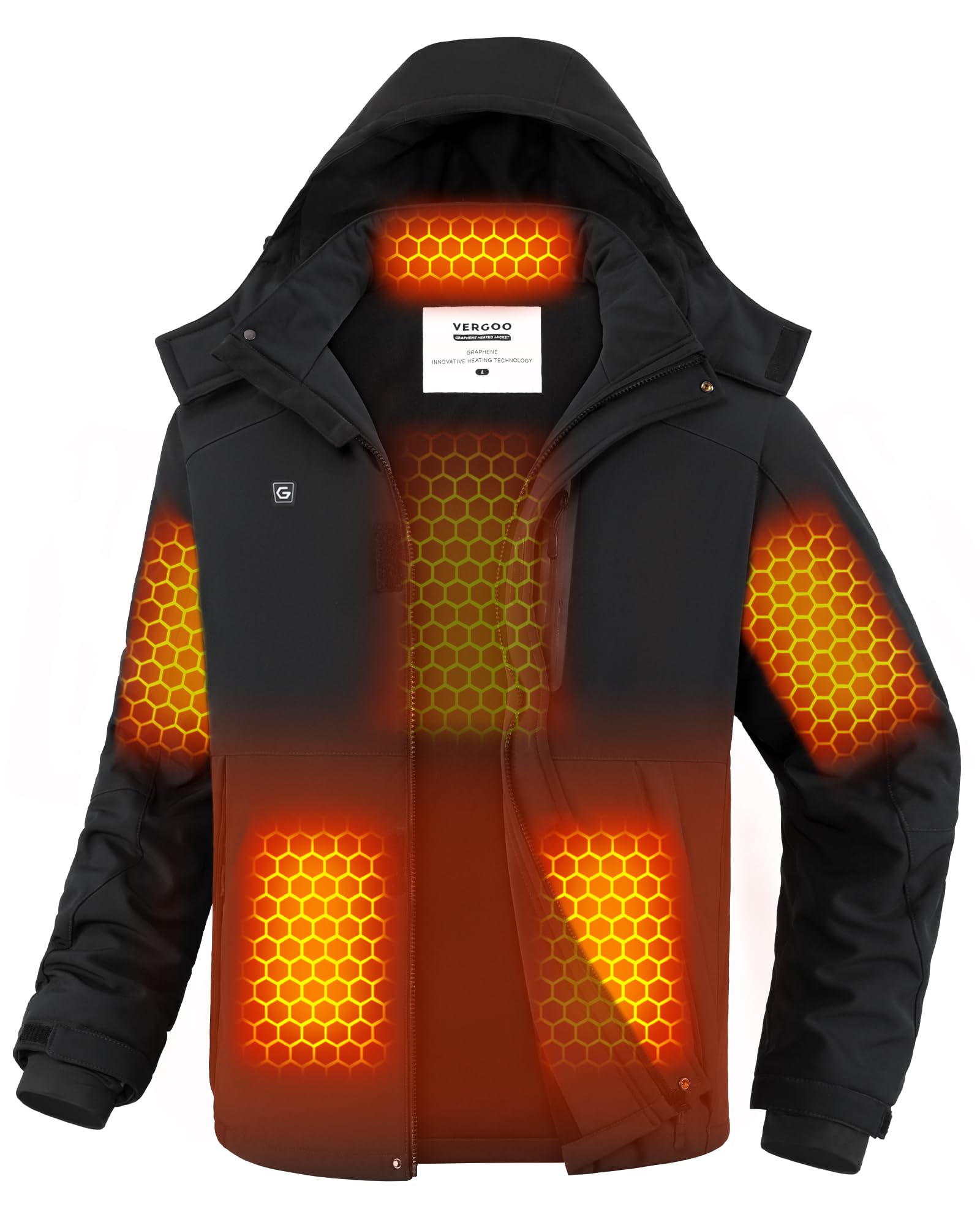 Amazon.com: VERGOO Graphene Mens Heated Jackets with 18400mAh Battery ...