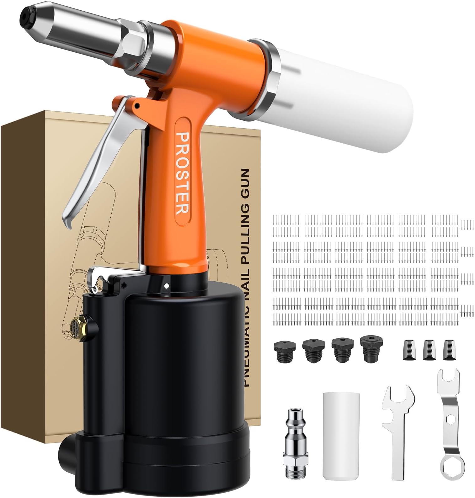 Proster Riveteuse Pneumatique Pistolet à Riveter à Air Hydraulique ...