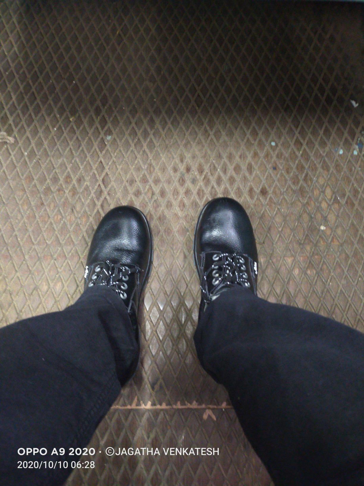 ACME Men's Elics Black Leather Safety Shoes (Size - ELICS-40) : Amazon ...