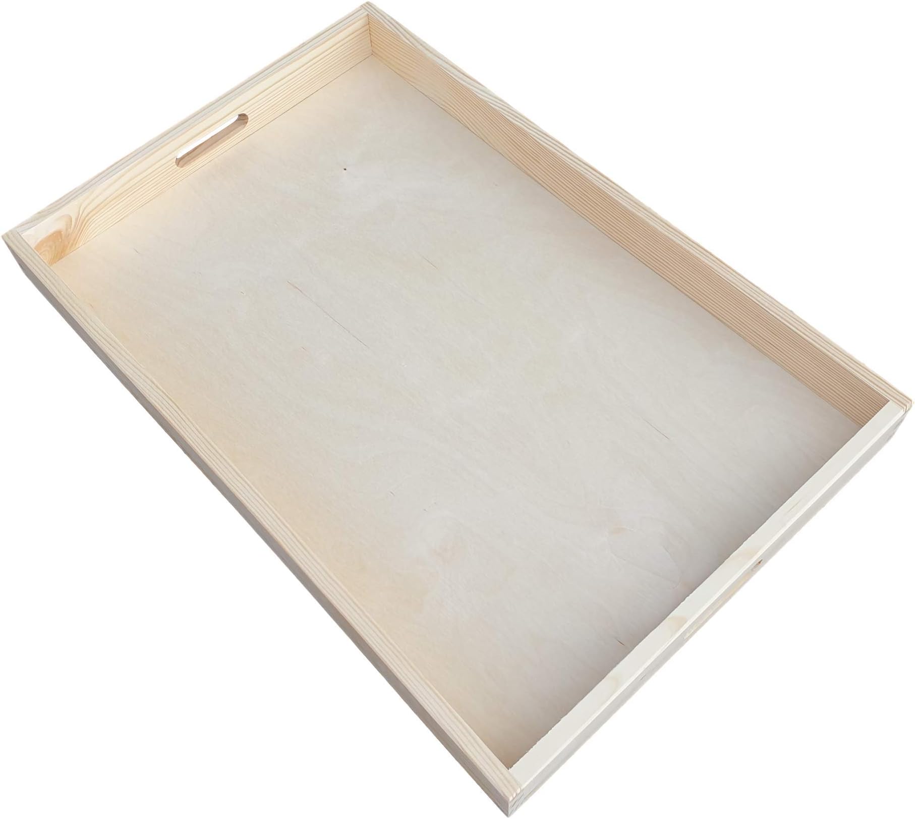 Wooden Serving Extra Large Tray in Two Types 60 cm x 40 cm x 5.5 or 6 ...