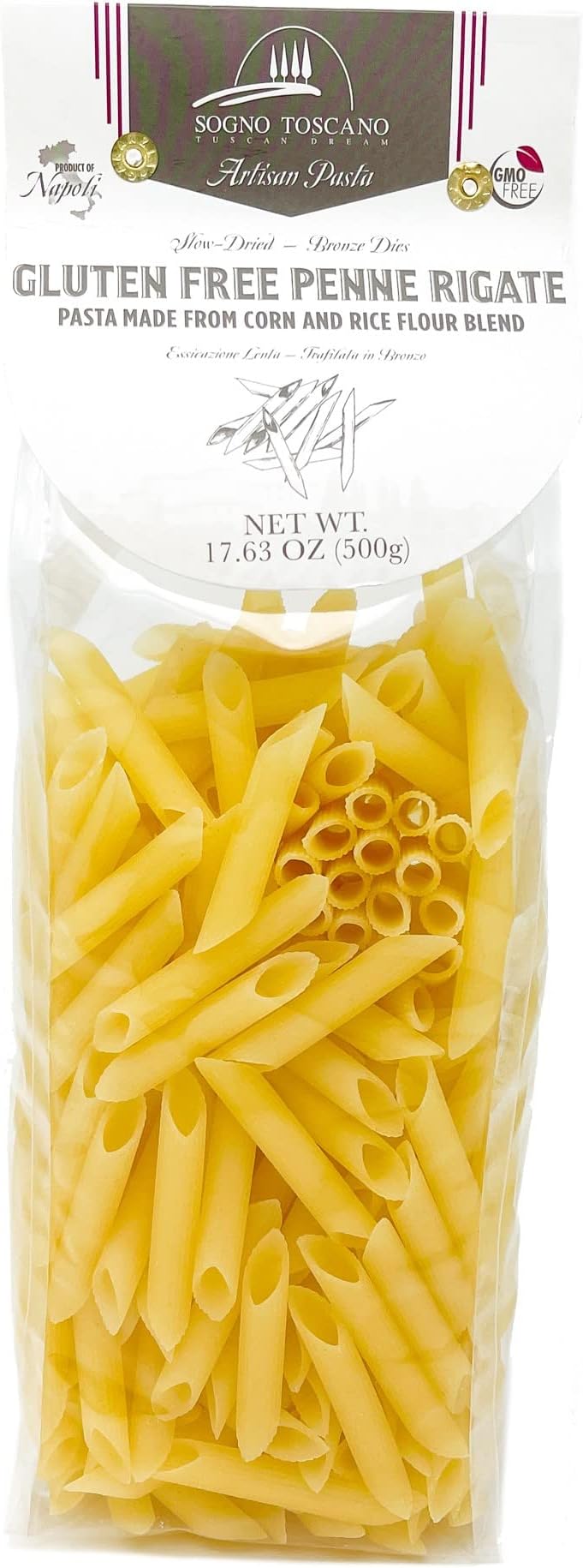 Amazon.com : Gluten Free Penne Rigate 1x500g - Artisan Pasta (2 ...
