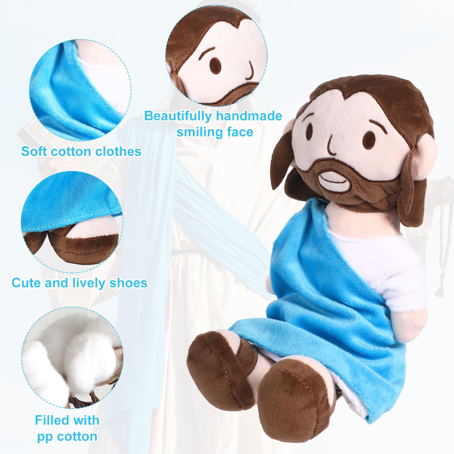 Jesus Doll, 11.81in Jesus Christ Plush Toy Jesus Stuffed Doll God Plush ...